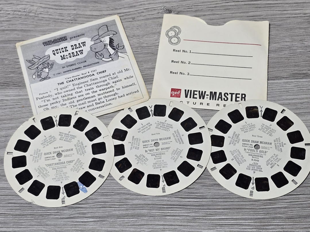 1961 View-master GAF Quick Draw Mcgraw 3 Reels and Booklet No Packet - Etsy