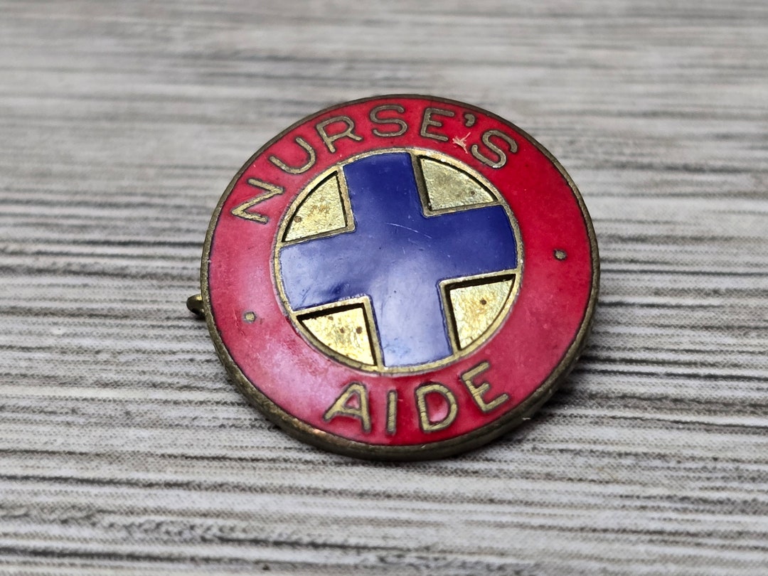 1940s WWII Military Nurses Aide Pin Enamel Inlay - Etsy