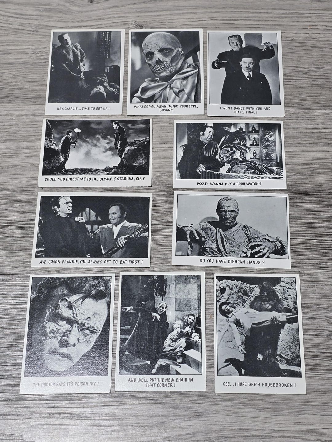 1973 Topps You'll Die Laughing Universal Monsters Trading Cards Horror ...