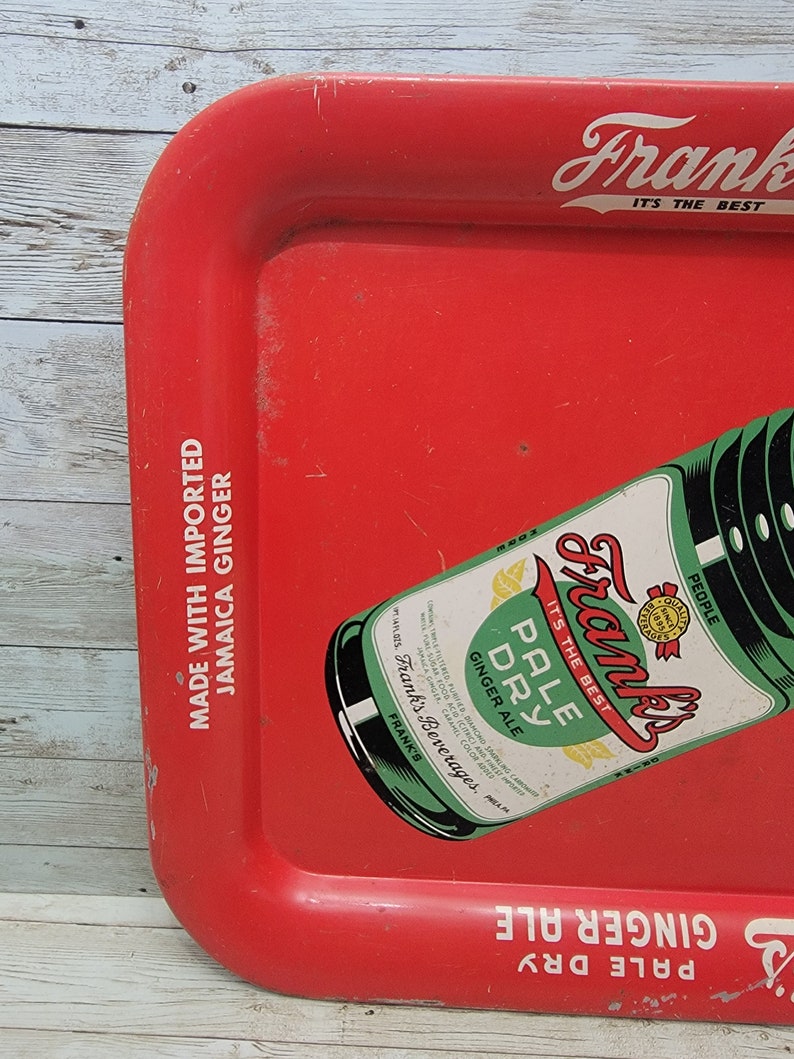 1940s Franks Pale Dry Ginger Ale Soda Advertising Metal Tin - Etsy