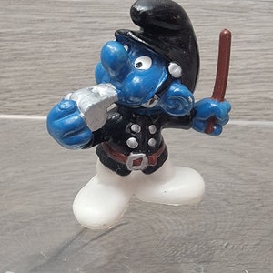 1981 Smurfs Policeman Smurf Toy 2 PVC Figure Schleich Peyo - Etsy