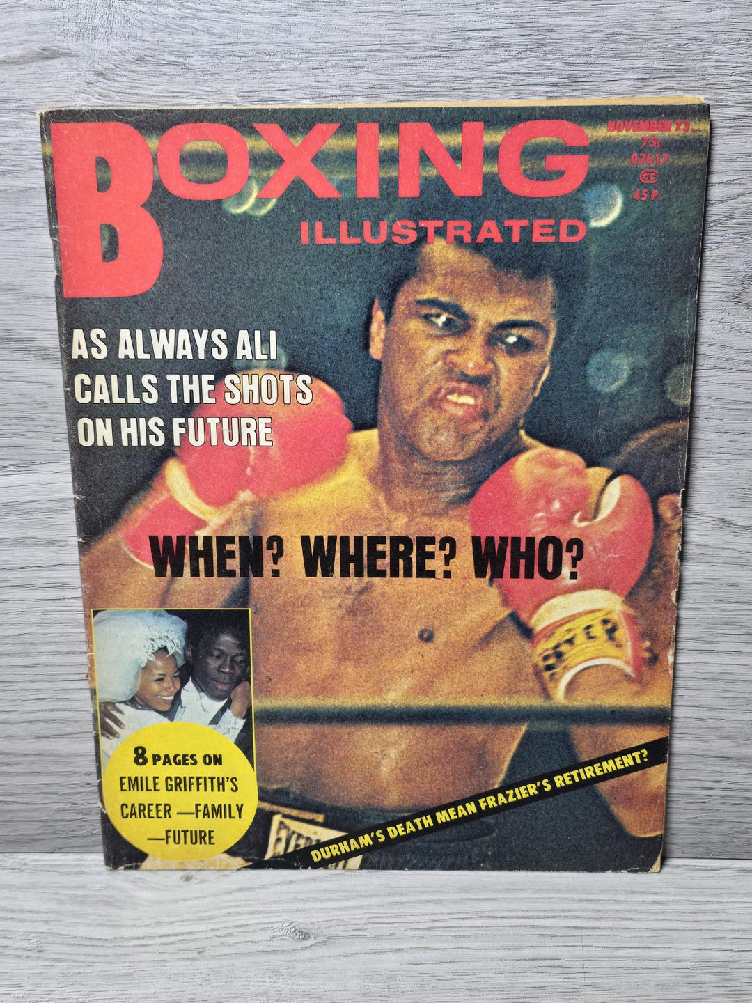 1973 November Boxing Illustrated Magazine Muhammad Ali Durham's Death ...
