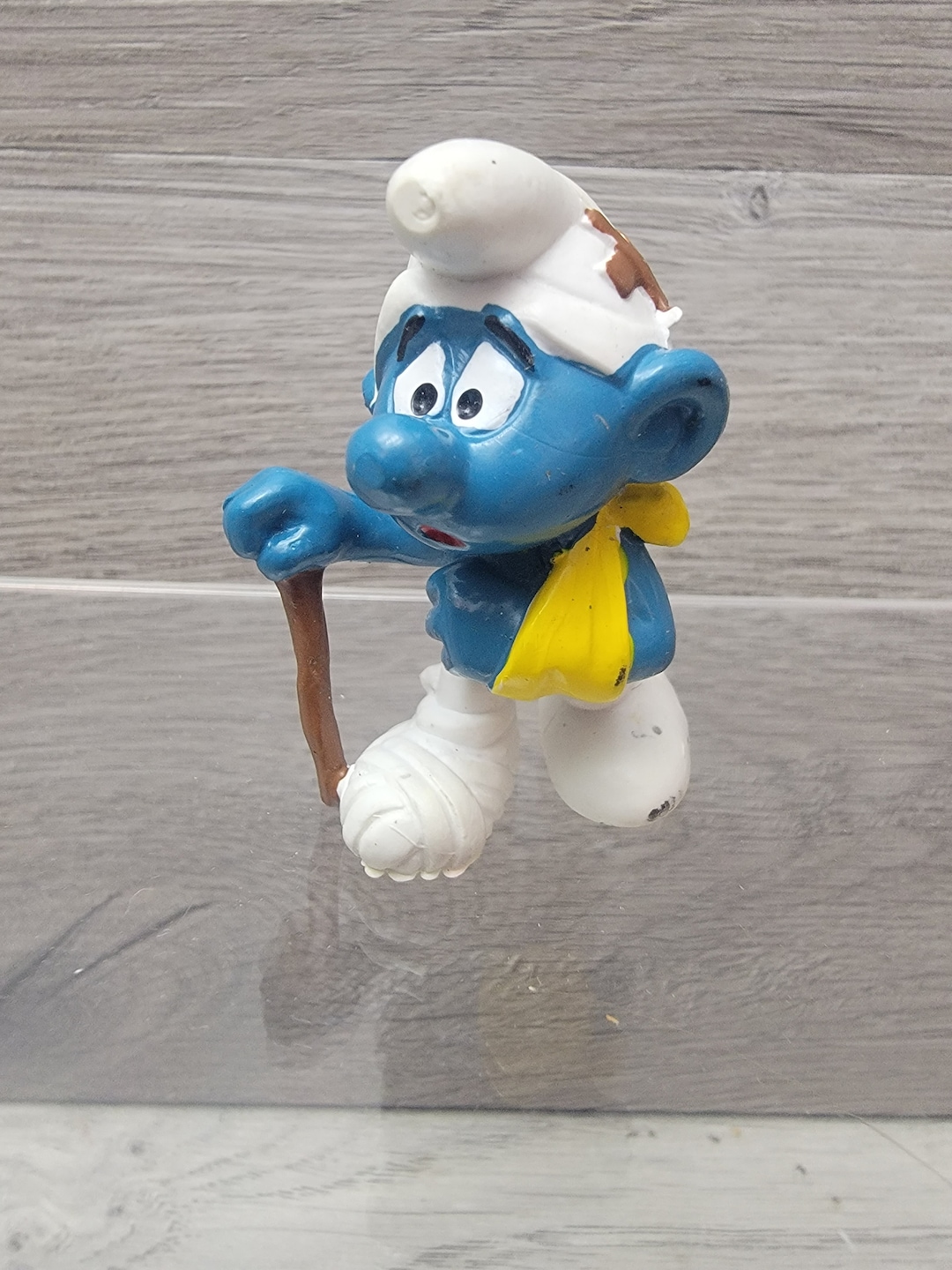 1978 Smurf Hospital Injured Cast Cane Peyo Schleich the Smurfs 2 PVC ...