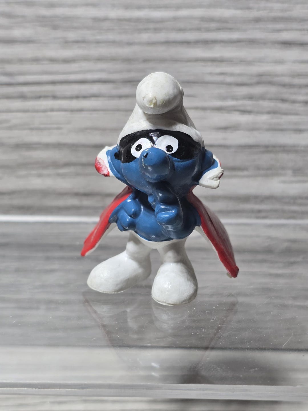 1966 Smurfs Secret Agent Spy Smurf Peyo Schleich 2" PVC Figure W ...