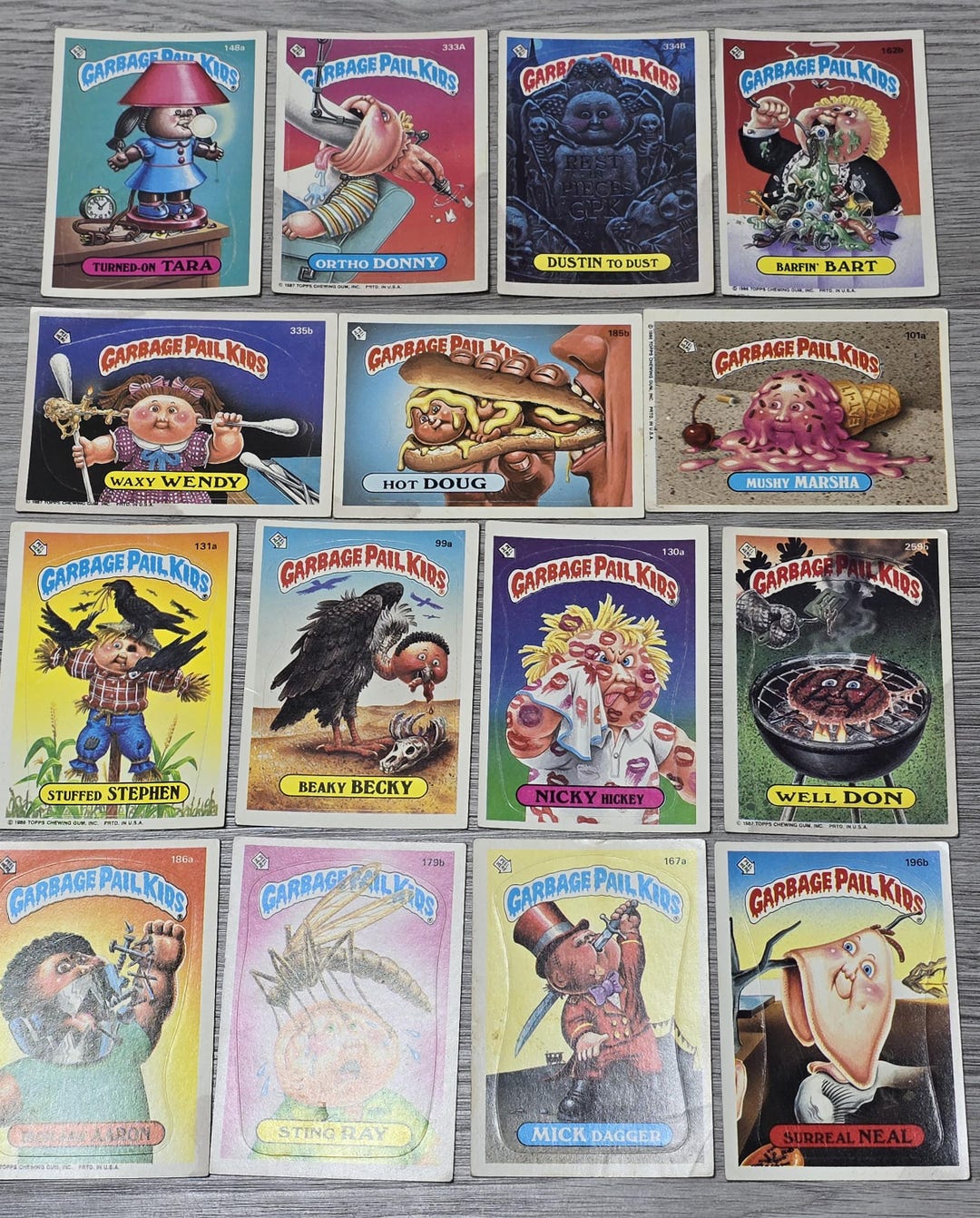 1986-1987 Original Garbage Pail Kids Card Lot of 15 - Etsy