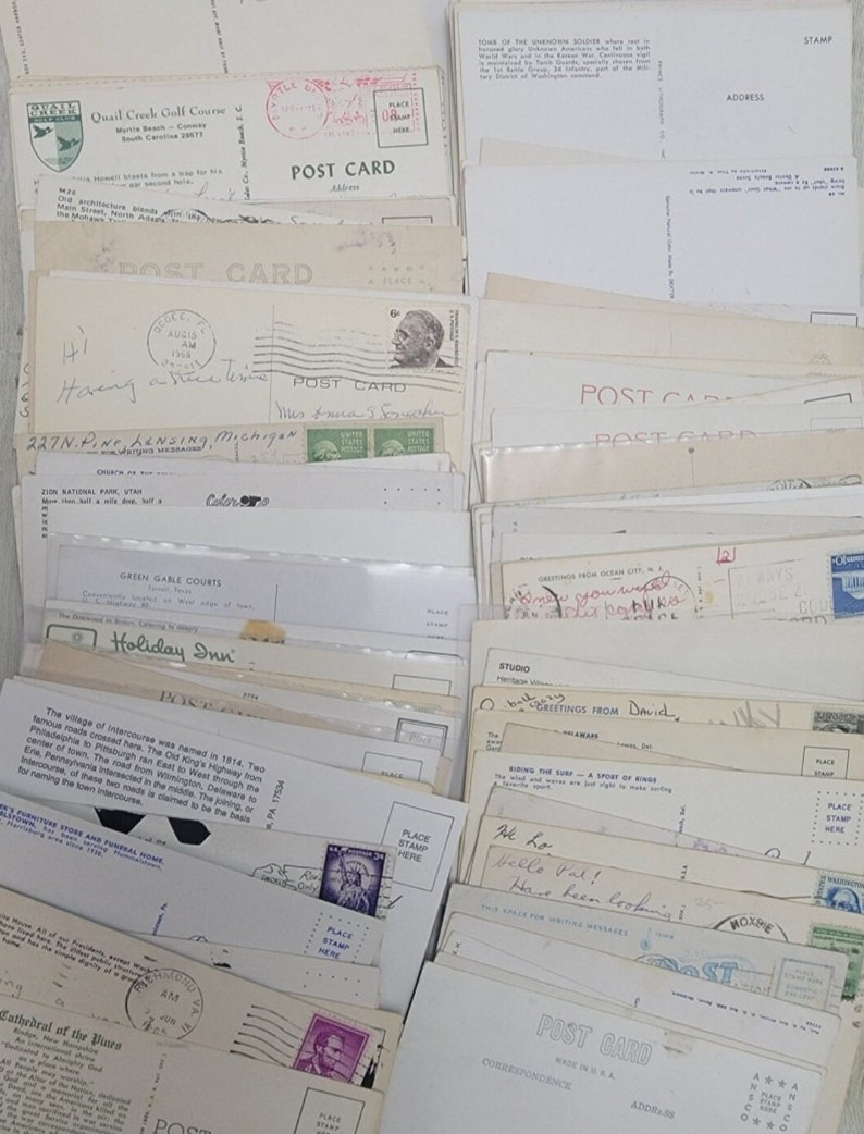 Bulk Postcard Lot of Approximately 100 Postcards (old and Newer ...