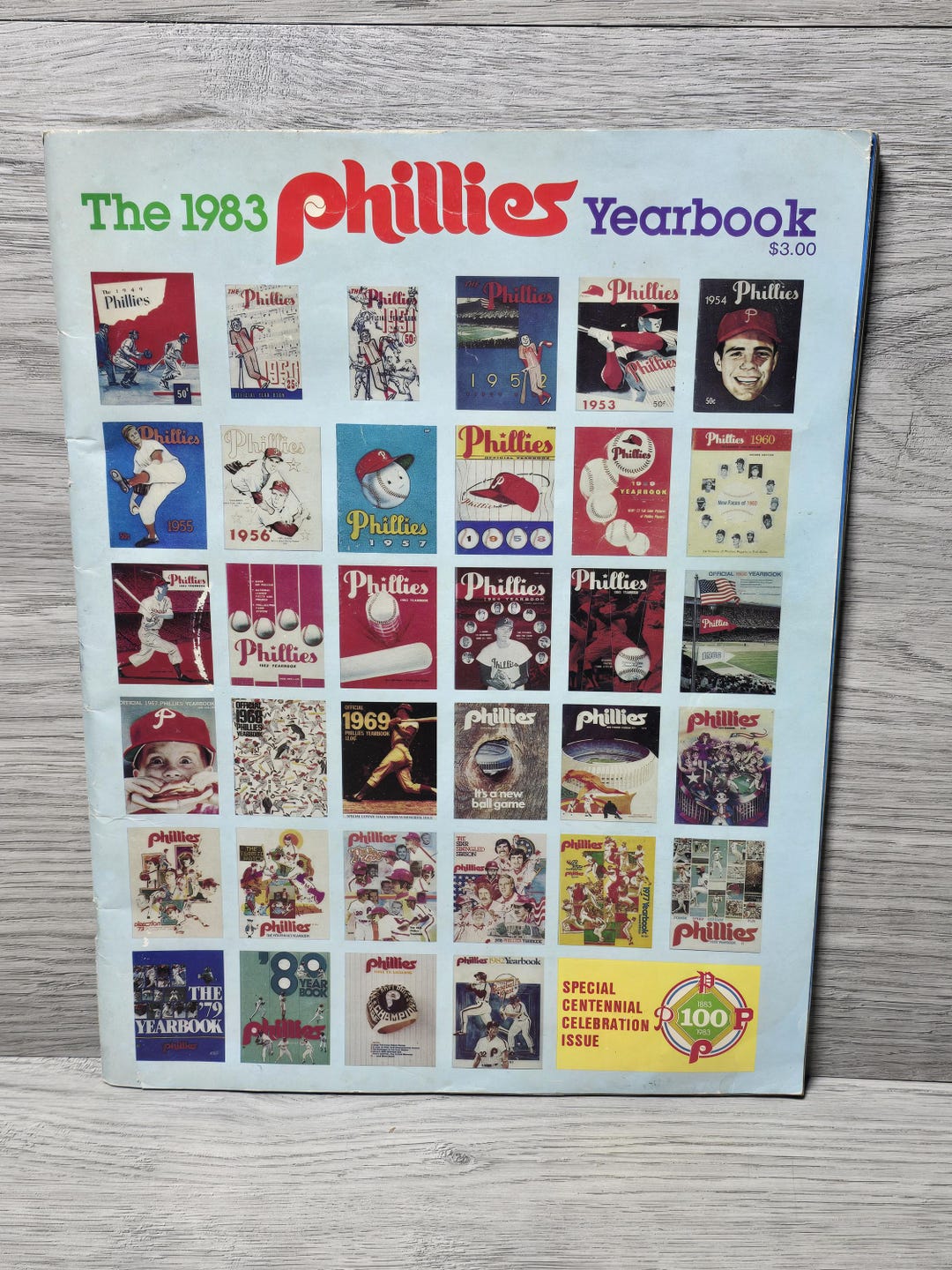 1983 Phillies Yearbook Centennial Celebration Issue Mke Schmidt Pete ...