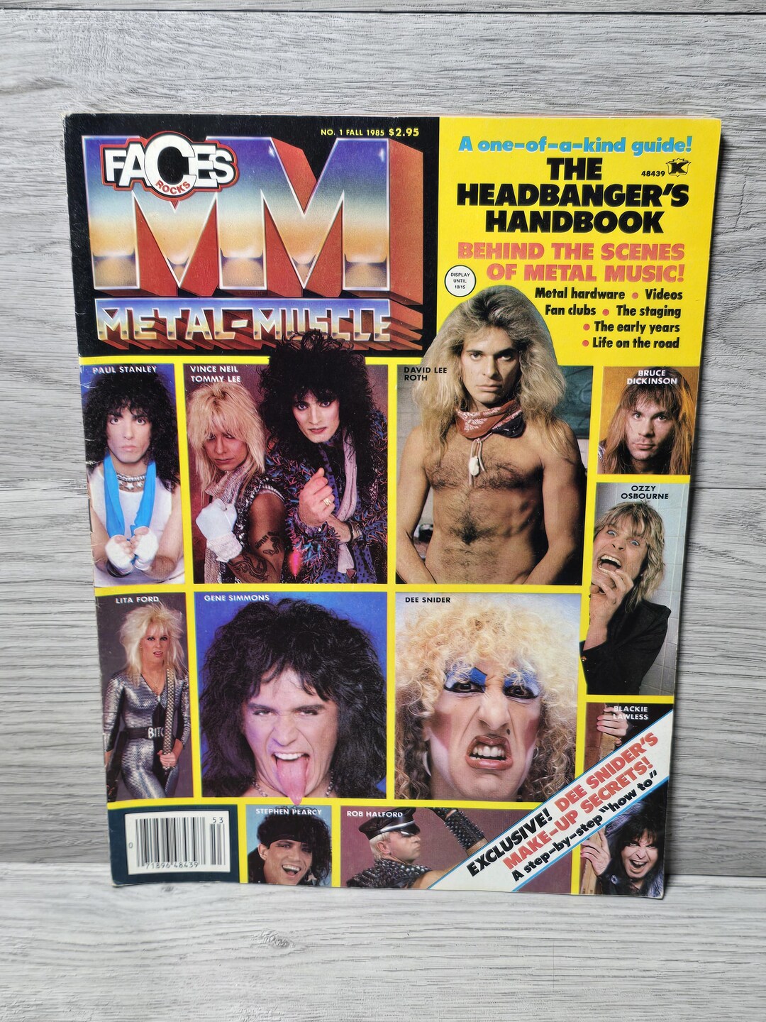 1985 Faces Rocks Magazine Metal Muscle Fall Motley Crue Kiss Ozzy Ratt ...