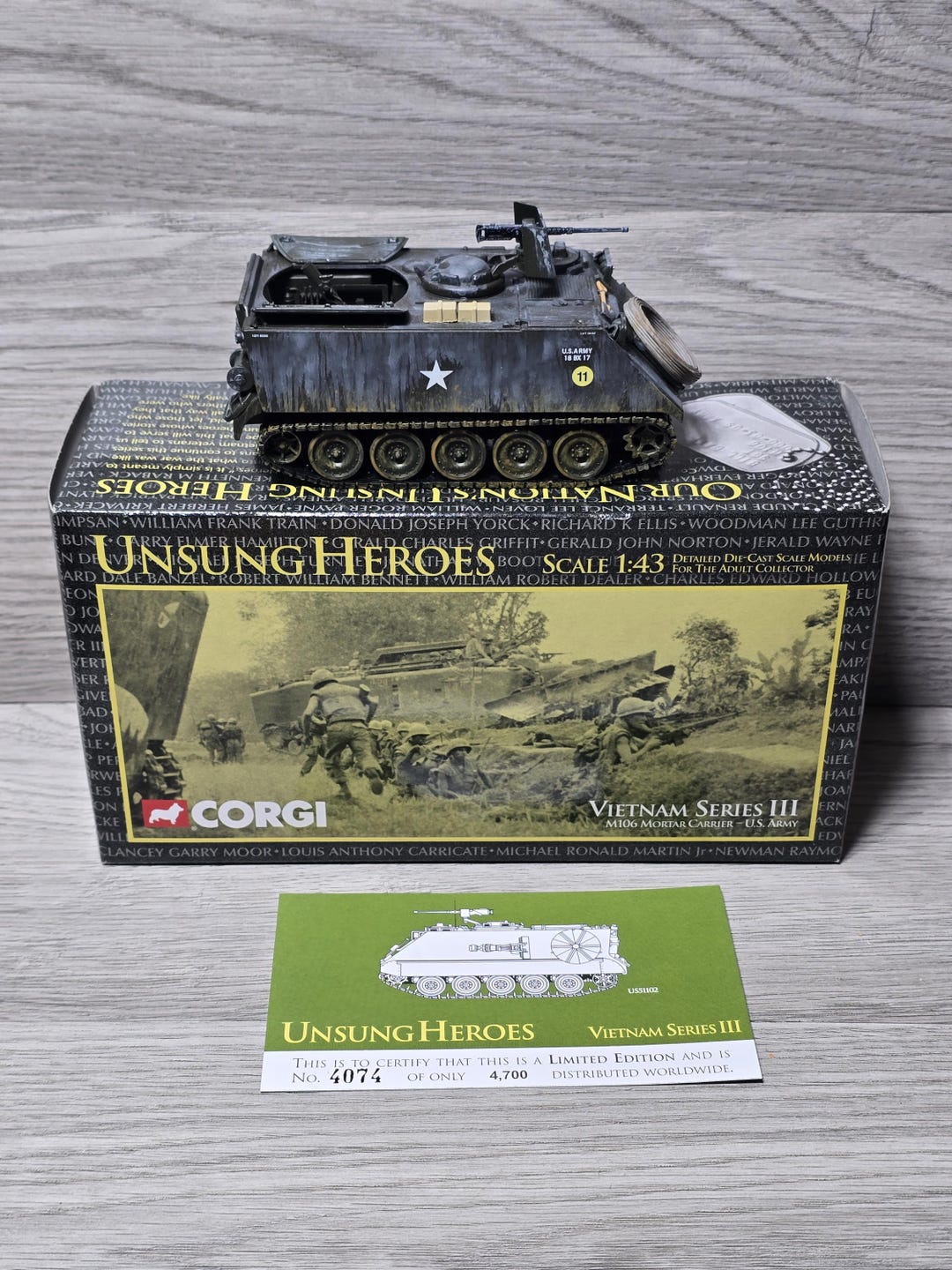 Corgi M106 Mortar Carrier Military US Army A Troop Vietnam '68 1:43 Scale - Etsy