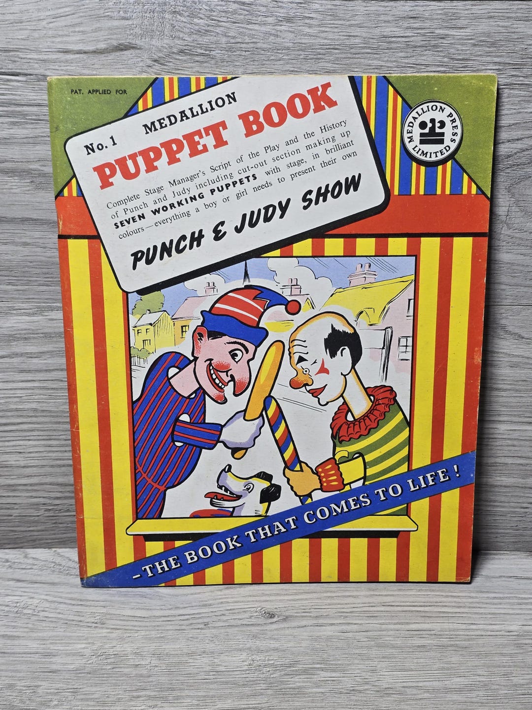 1940s Punch and Judy Puppet Book Medallion Press Unused Complete - Etsy