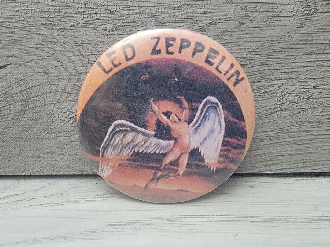 1980s Vintage Led Zeppelin Music Pinback Button Badge - Etsy