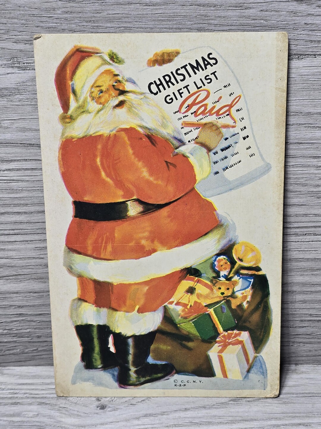 1930s Vintage Die Cut Christmas Santa Claus Litho Ink Blotter ...