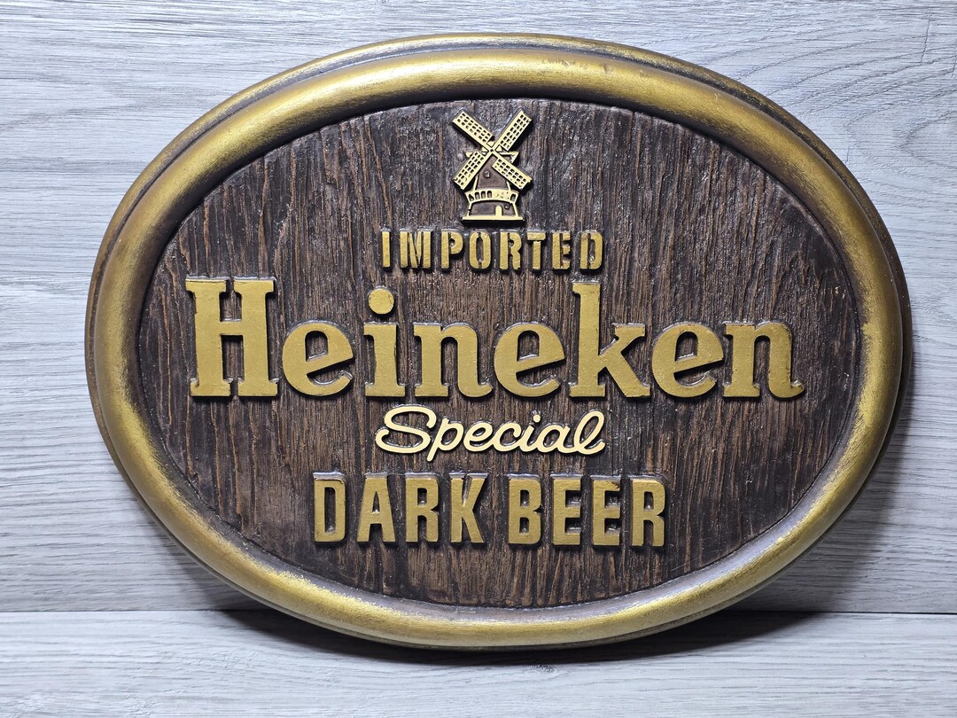 1980 Imported Heineken Special Dark Beer Sign Foam 10.25" X 13.25 ...