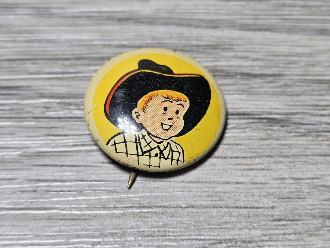 1946 Kellogg's Pep Little Joe Comic Strip Pinback Button Cereal Premium ...