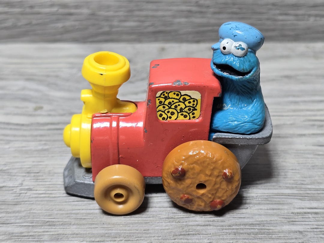 1981 Playskool Muppets Sesame Street Cookie Monster Red Train Engine - Etsy