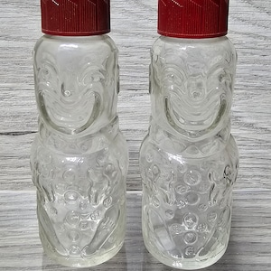 1950s Lot of 2 Brockway Glass Clown Candy Container W/ Original ...