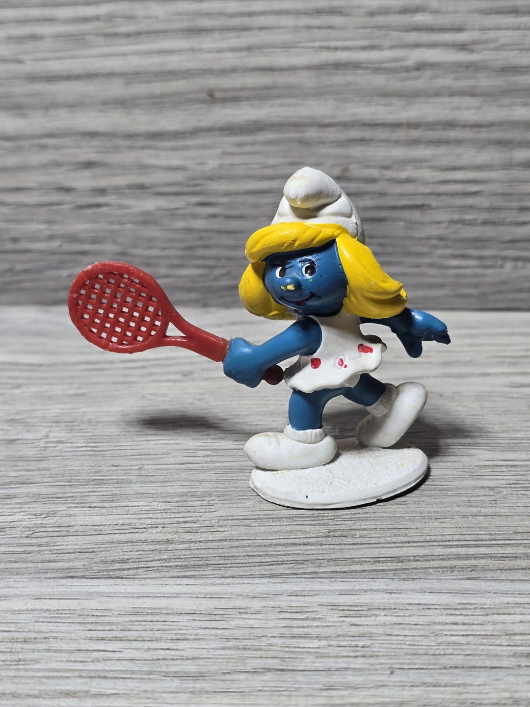 1981 Smurf Smurfette Tennis Player Peyo Schleich the Smurfs 2" PVC ...