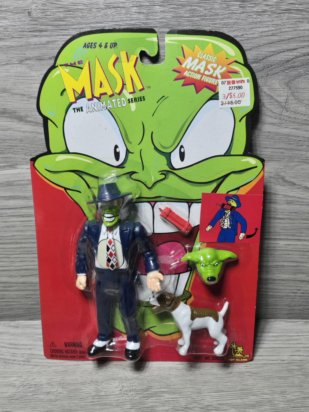 1997 the Mask the Animated Series 6" Belly Bustin' Mask Action Figure ...