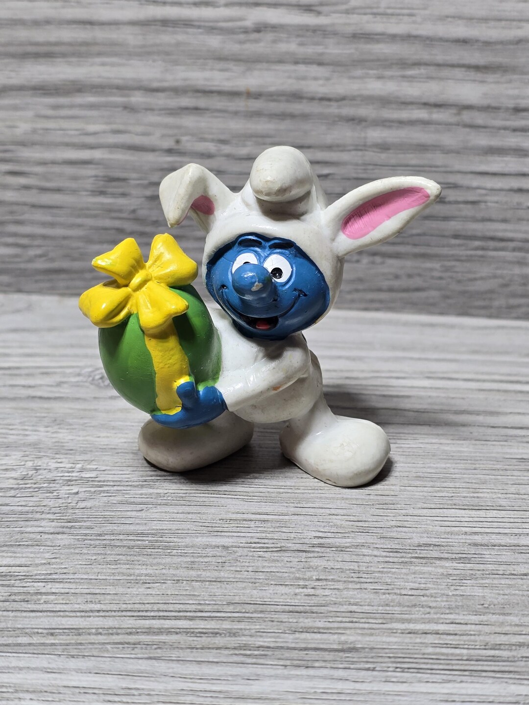 1982 Easter Rabbit Smurf Peyo Schleich Hong Kong Smurfs - Etsy