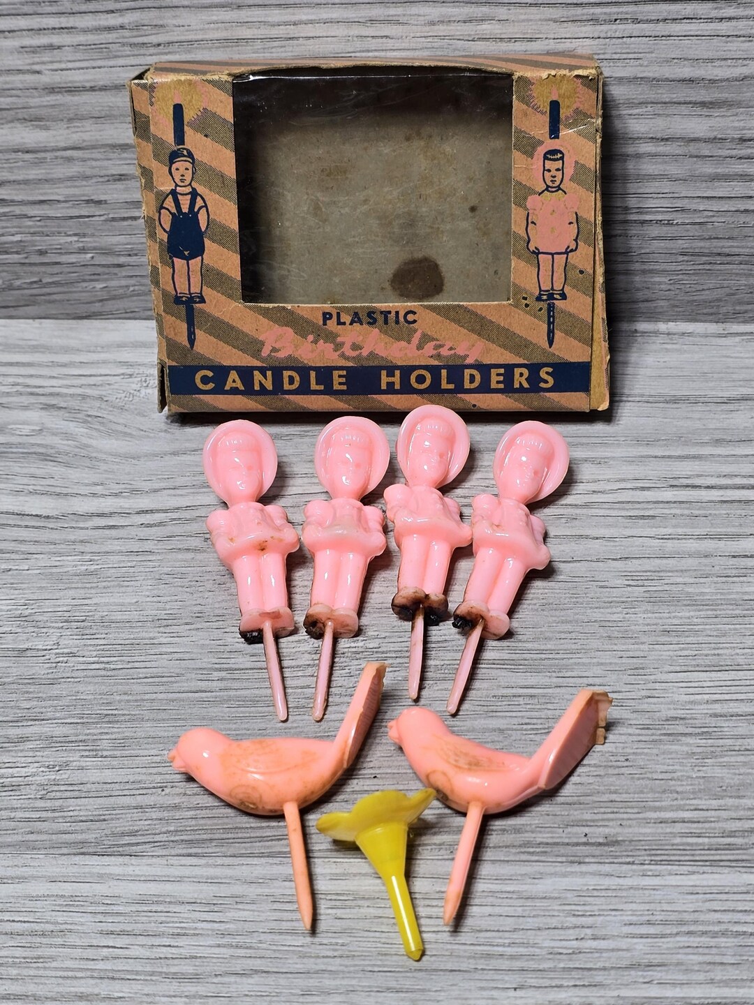 1950s Birthday Candle Holders Little Girls Best Plastics Products Toy ...