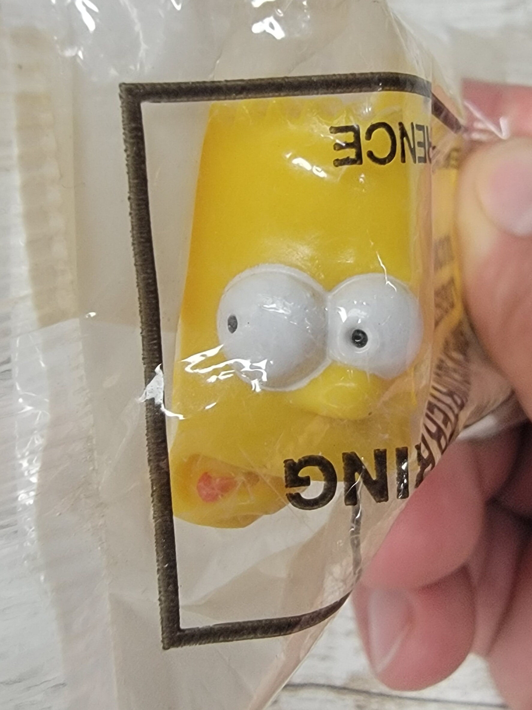 1997 SEALED Bart Simpson Squirter Ring 3" Kellogg's Europe Bath Toy ...