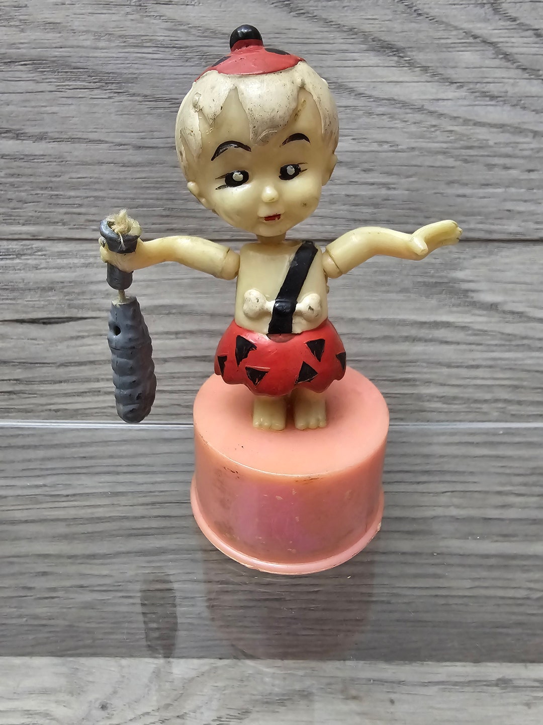 1960s Flintstones Bam Bam Rubble Push Button Puppet 3.5" - Etsy