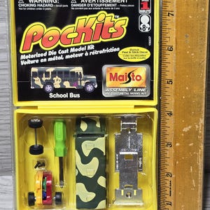 2001 MAISTO Assembly Line School Bus Model Kit NEW NIB Camo - Etsy