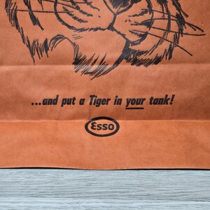 Vintage ESSO Tiger Feed the Kitty Halloween Bag With Handles Old Gas ...