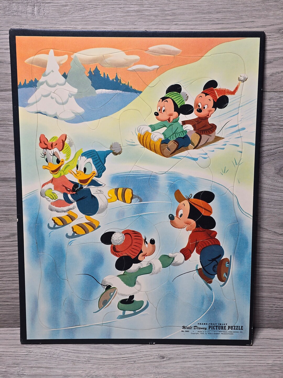 1952 Mickey Mouse Walt Disney Productions Tray Puzzle Whitman ...