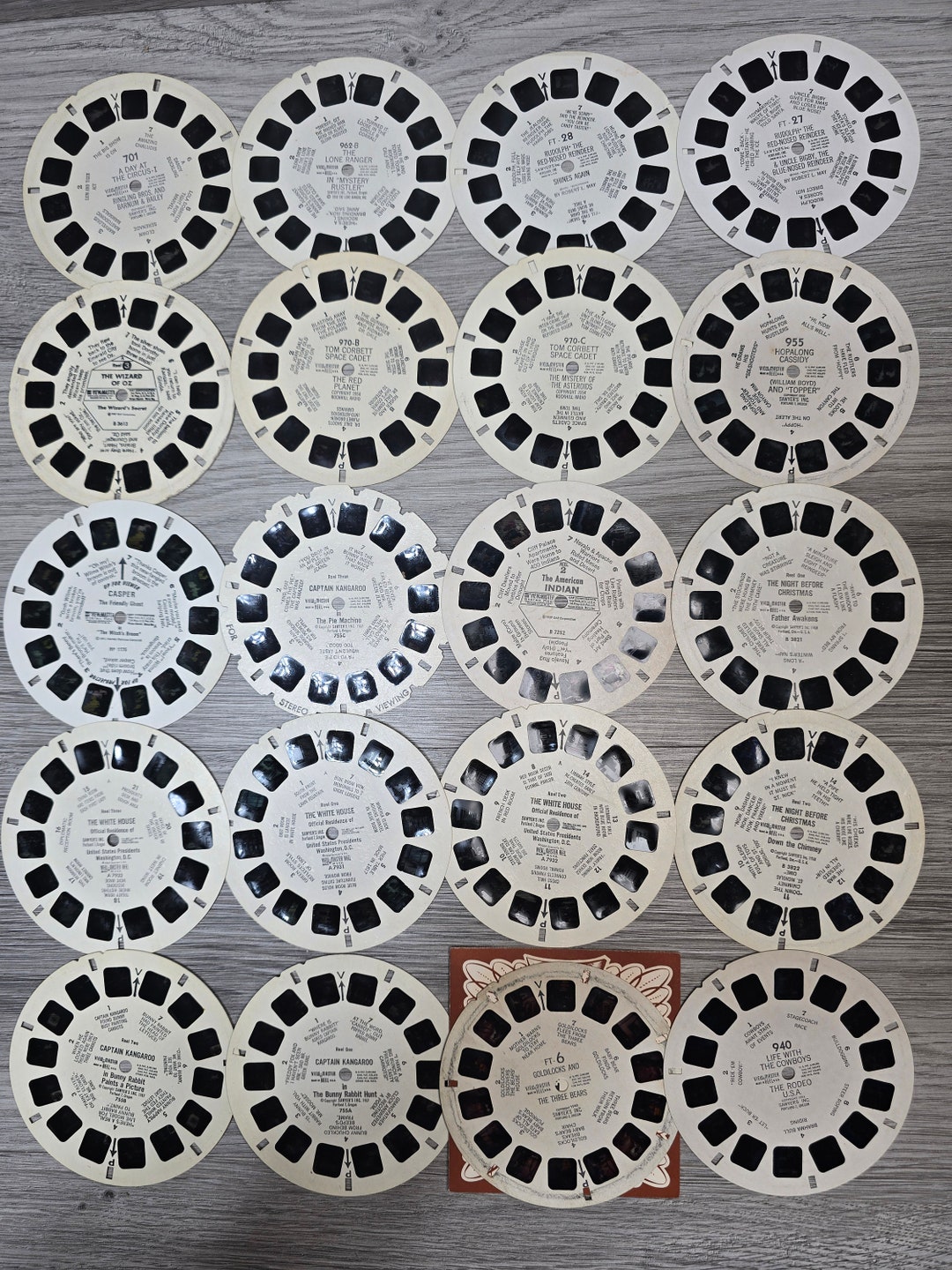 Vintage View-master Reel Lot of 20 Miscellaneous Loose Reels Lone ...