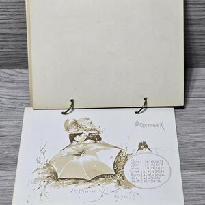 1891 Calendar All Around the Year Pauline Sunter Published Lee ...