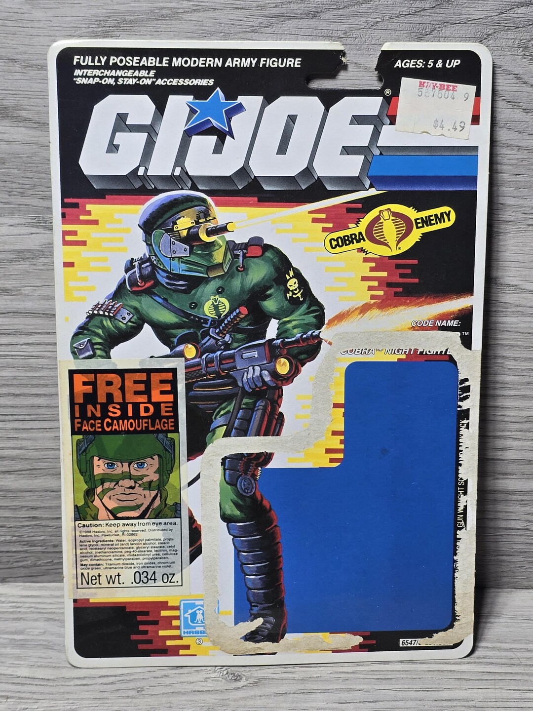 1988 G.I. Joe ARAH Night Viper V1 Full Uncut File Card Back - Etsy
