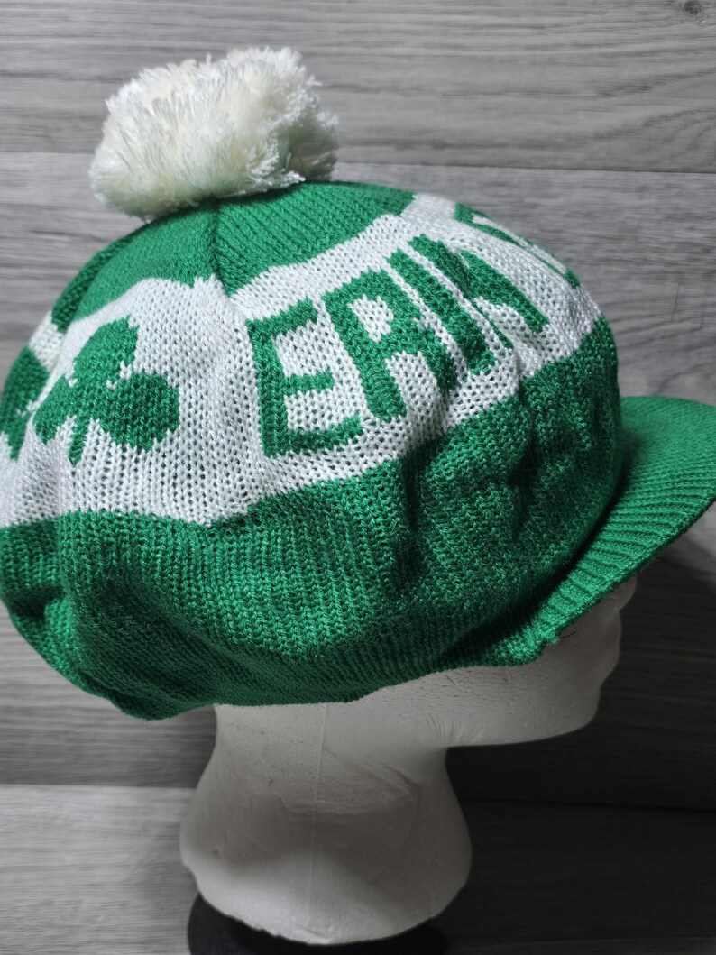 1980s Irish Erin Go Bragh Winter Cap Hat With Brim & Pom NOS - Etsy