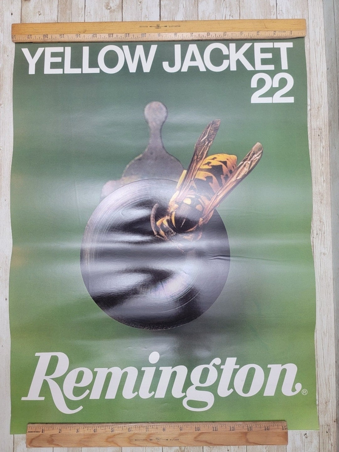 Vintage Remington Yellow Jacket 22 Store Display Advertising Poster ...