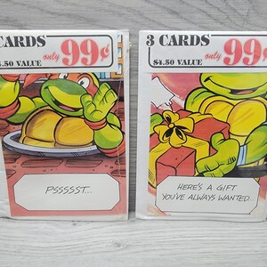1989 SEALED TMNT Ninja Turtles Greeting Cards 2 Packs 6 Cards - Etsy
