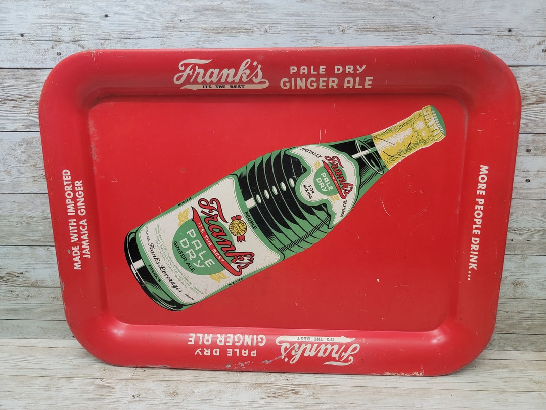 1940s Franks Pale Dry Ginger Ale Soda Advertising Metal Tin Tray - Etsy