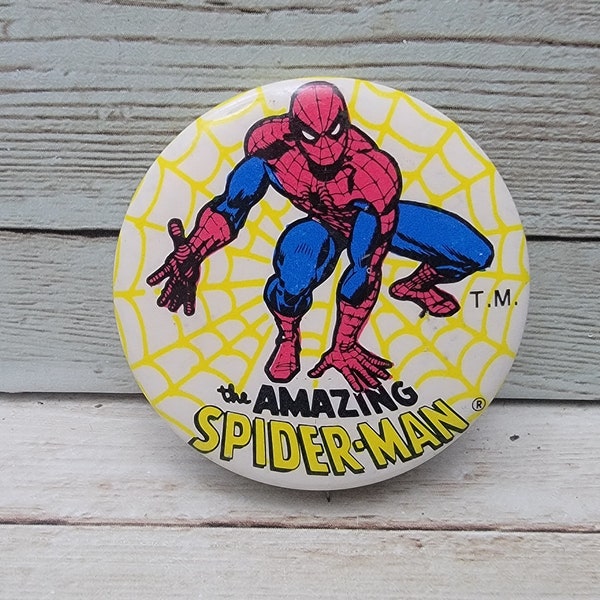 Spiderman Button Pin - Etsy