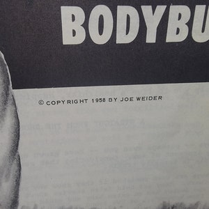 1958 Joe Weider Education for the Bodybuilder Bodybuilding Muscle ...
