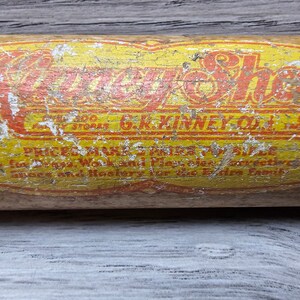 Antique Advertising Wooden Baseball Bat Pencil Case Kinney Shoes Mini ...