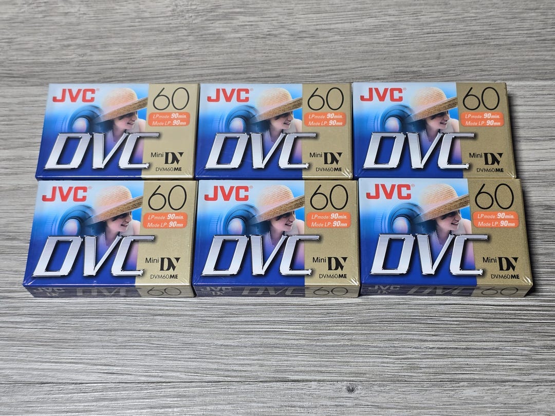 Lot of 6 Sealed NOS JVC Mini Dv Digital Video Cassette DVM60ME Mini DVC ...