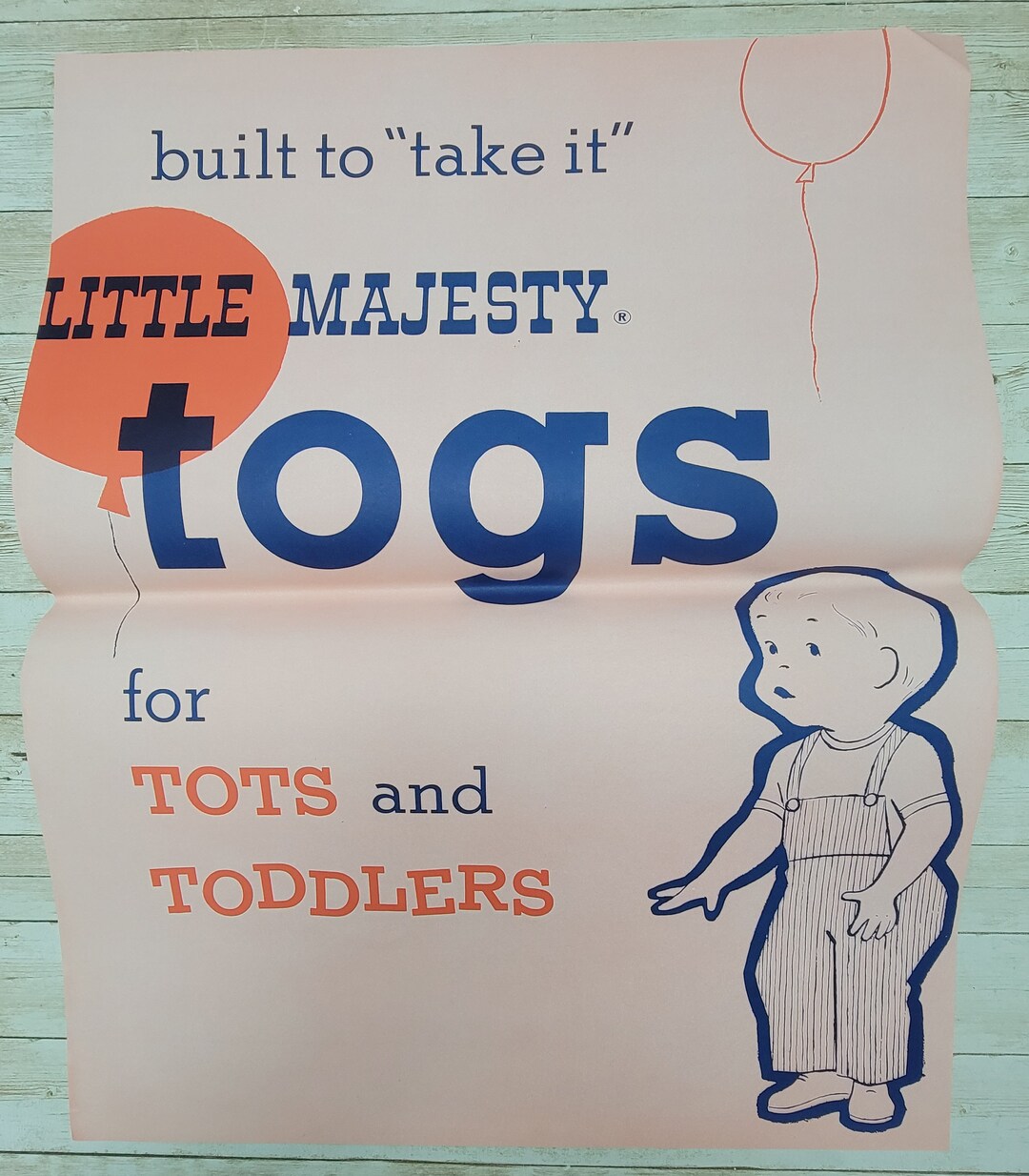 1950s NOS Store Display Togs Tots Toddlers Sale Poster Sign 22"x17 - Etsy