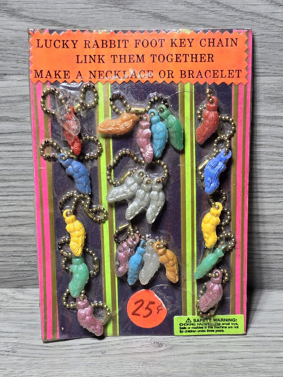 Vintage Plastic Rabbit Foot Toy Charms Toy Gumball Prize Keychain - Etsy