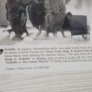 Original Godzilla Monster 8x10 Glossy Photo Sci-fi Channel - Etsy