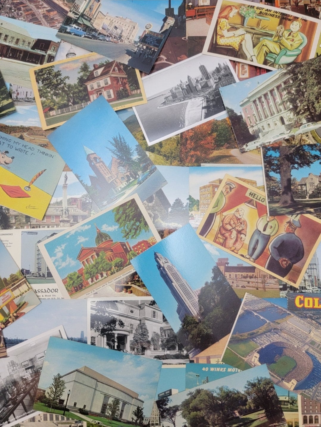 Bulk Postcard Lot of Approximately 100 Postcards (old and Newer ...