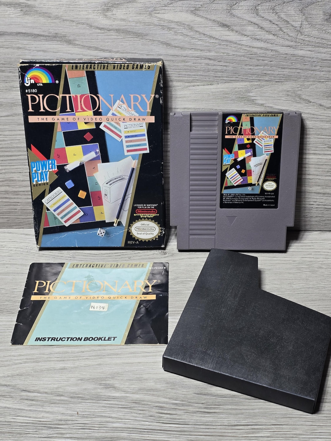 1990 Nintendo NES Pictionary CIB Complete W/ Manual Box - Etsy