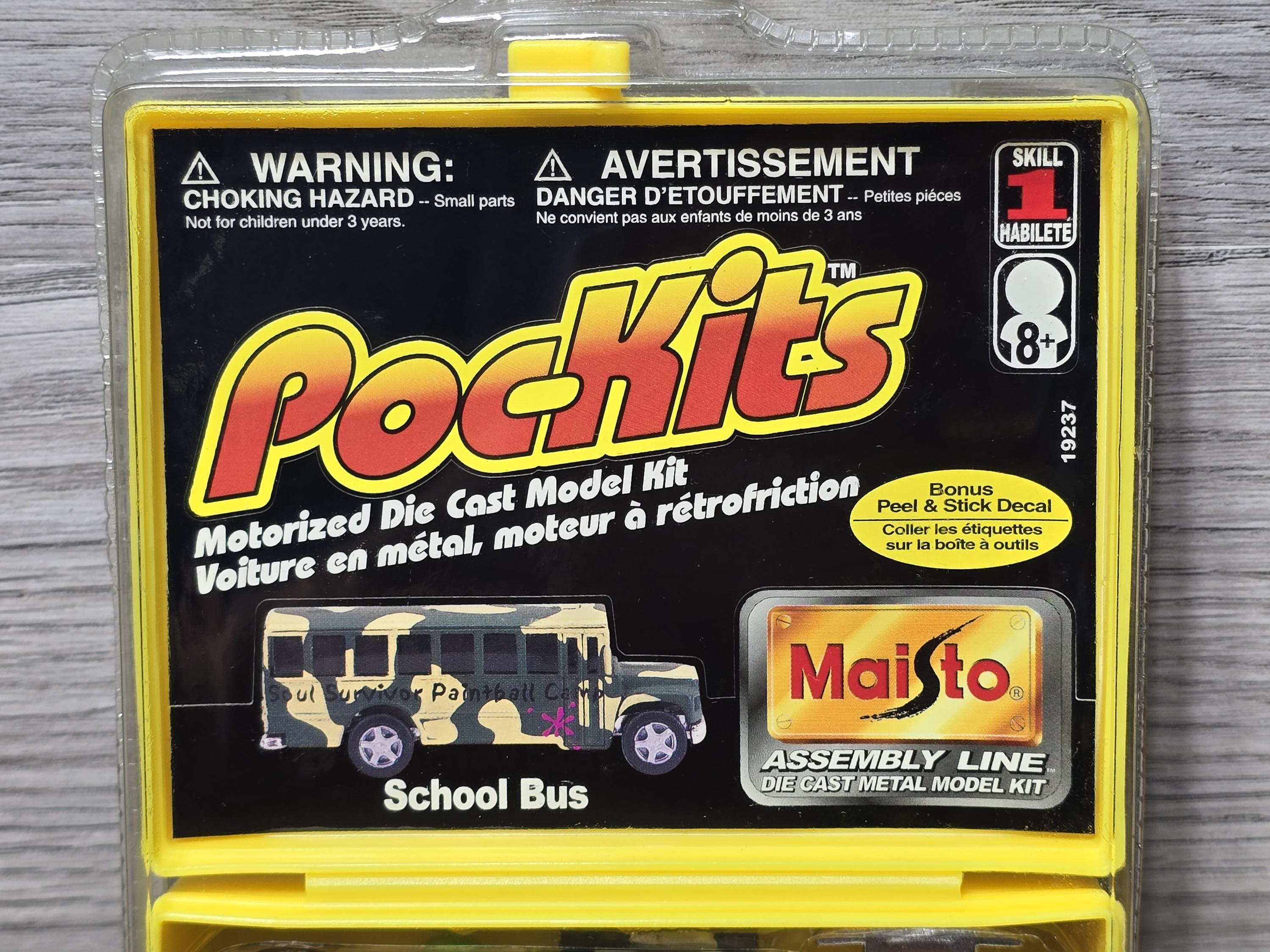 2001 MAISTO Assembly Line School Bus Model Kit NEW NIB Camo - Etsy