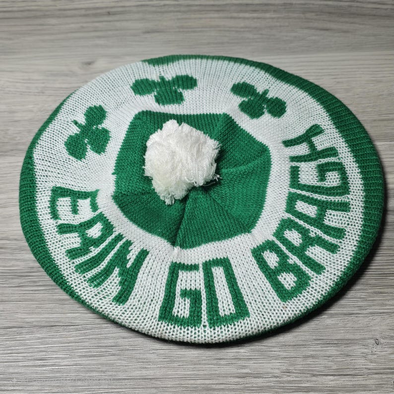 1980s Irish Erin Go Bragh Winter Cap Hat With Brim & Pom NOS - Etsy