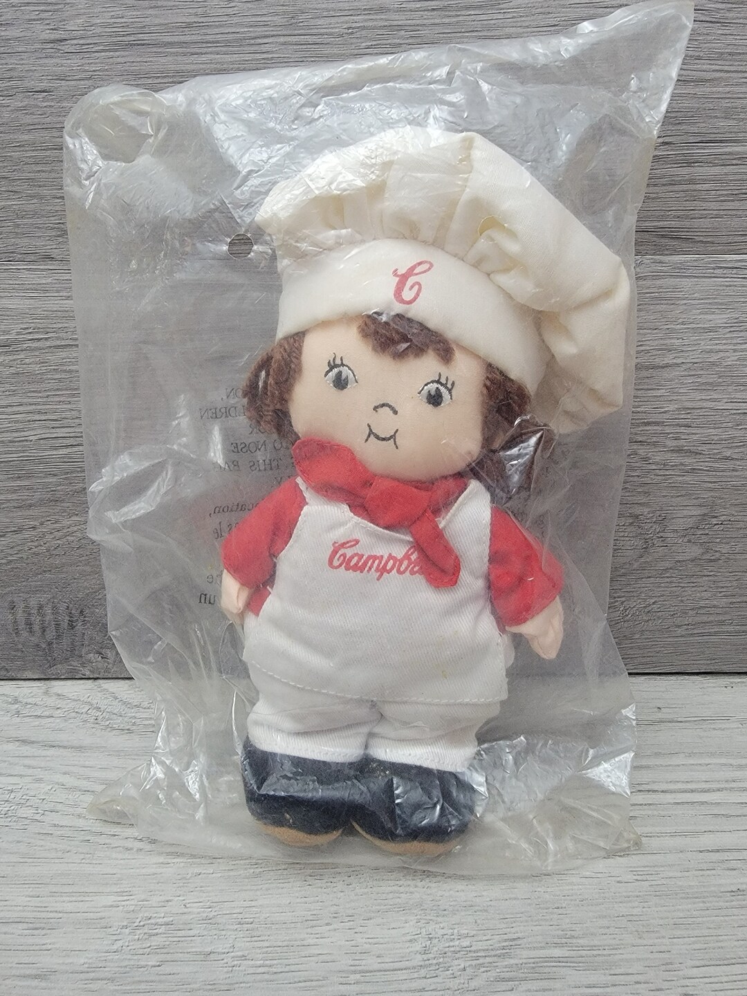 1999 NOS Campbells Soup Kids Plush Stuffed Doll 8" Boy Chef SEALED - Etsy