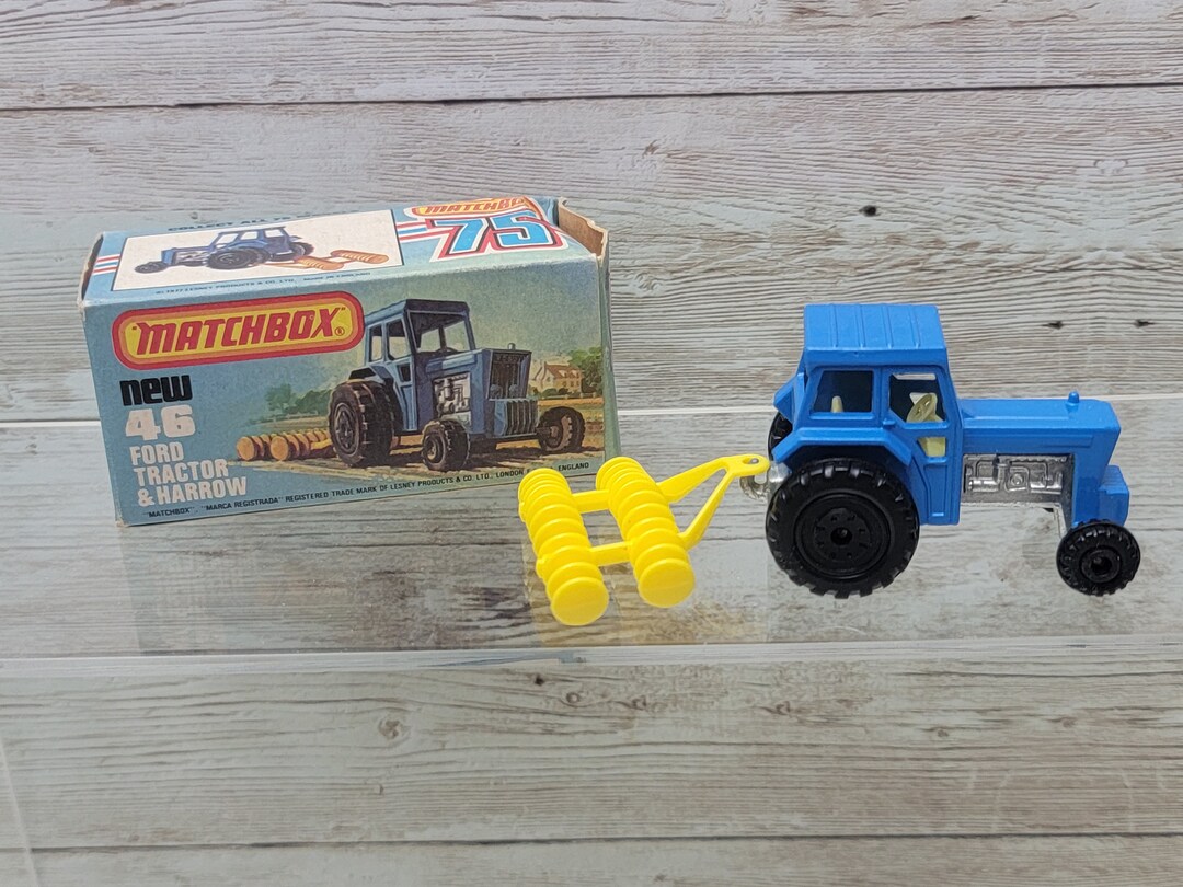 1978 Matchbox Superfast Ford Tractor and Harrow 46 in Original Box - Etsy