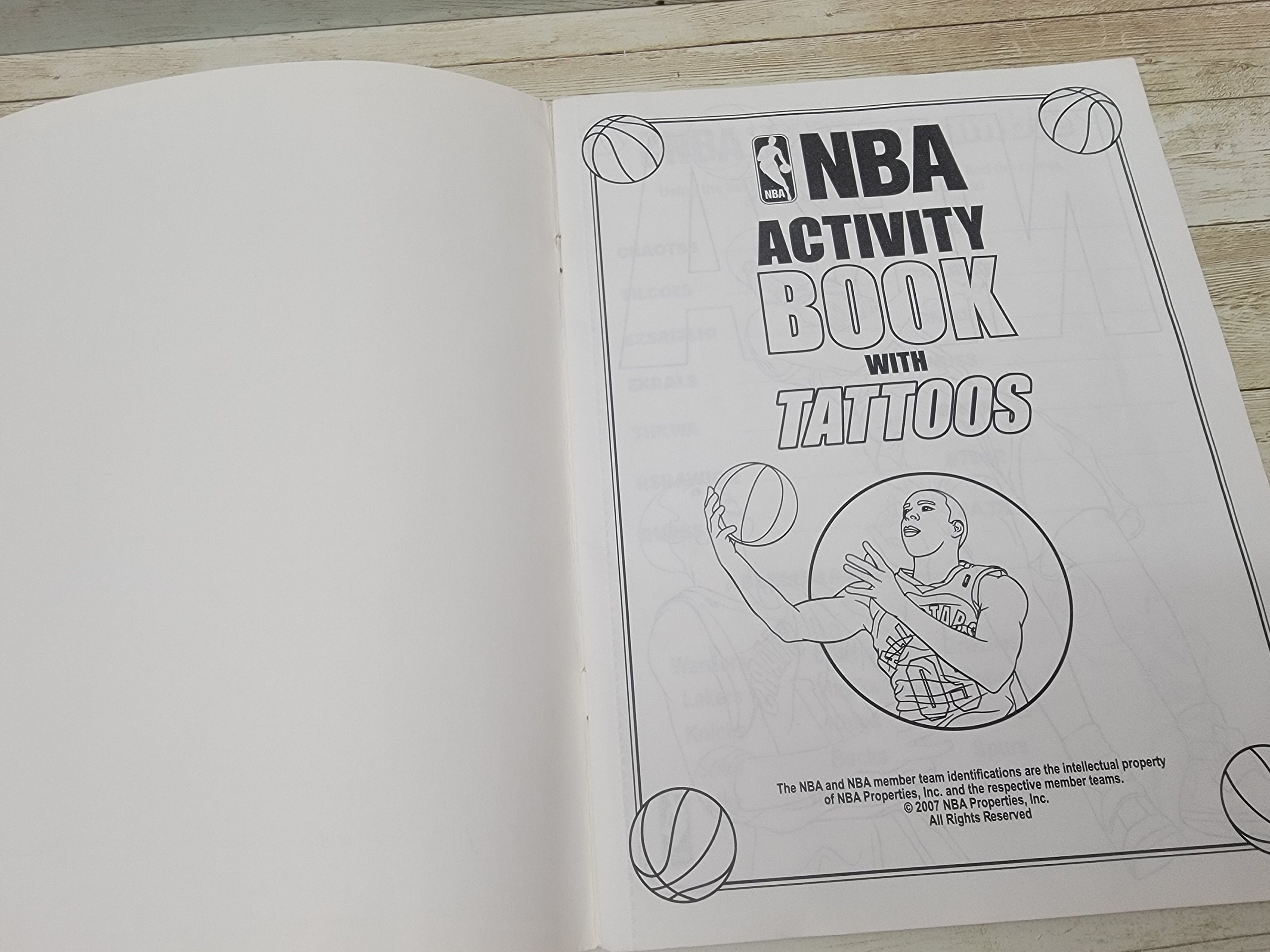 2007 NBA Activity Book Pullout Poster Kobe Shaq Stickers - Etsy